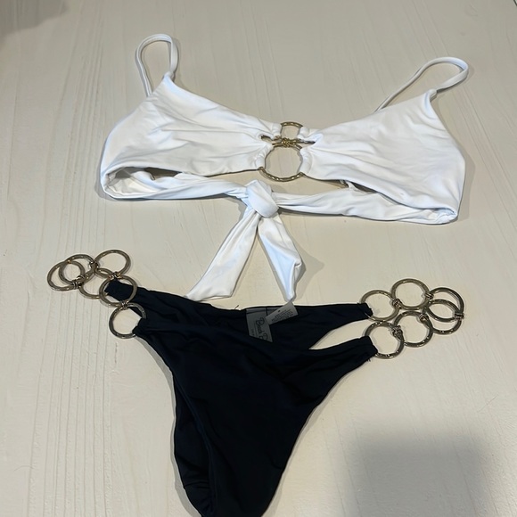 Beach Bunny | Swim | Mix Match Black And White And Gold Beach Bunny ...